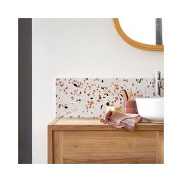 Tikamoon Waschbecken Ava Fliesenspiegel aus Premium-Terrazzo Brown 80 cm