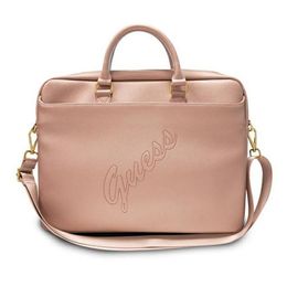 Guess Laptop-Hülle Guess Saffiano Script Collection Universal Handtasche für Notebook Pink mit Muster