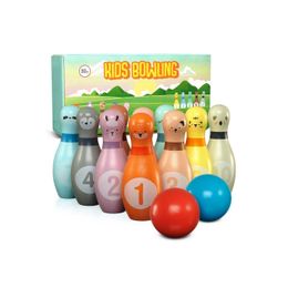 Pink Papaya Spiel, Familienspiel Kegelspiel für Kinder Kids Bowling Set