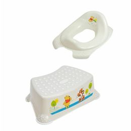 KiNDERWELT Tritthocker 2er Set Winnie Puuh perlweiß WC- Aufsatz + Hocker (2er Set)