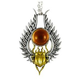 HOPLO Kettenanhänger Khepri Käfer Schmuck Anhänger Magische Tiere Hexen Magier 5 x 3 cm + K