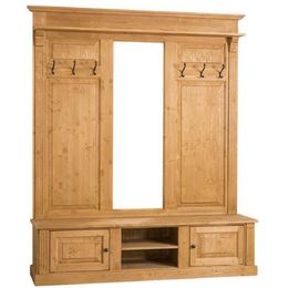 Casa Padrino Garderobenschrank Landhausstil Garderobe Naturfarben 180 x 41 x H. 210 cm