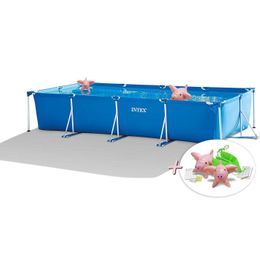 Intex Pool 28273NP - Frame Pool Set rechteckig (450x220x84cm) + Schwimmtiere