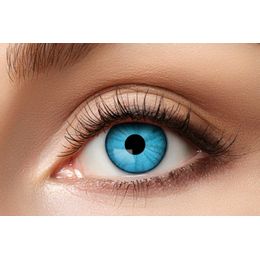 Eyecatcher Farblinsen Electro blue Kontaktlinsen. Blaue Farblinsen.