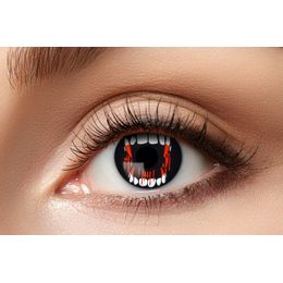 Eyecatcher Farblinsen Vampire Fang Kontaktlinsen. Vampir Motivlinsen