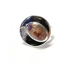 Edelschmiede925 Silberring moderner Ring 925 Silber mit Opal im Muttergestein UNIKAT #57
