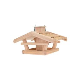 ProGarden Vogelhaus Holz Vogelhaus natur 43x30x25cm Vogelfutterspender Futterstation Futte