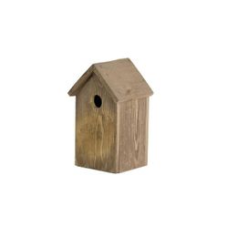 Esschert Design Vogelhaus Nistkasten FSC Kiefernholz 15x14x25cm Vogelhaus Garten Brutkasten grau