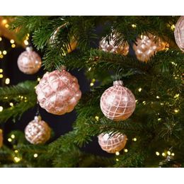 Taschen4life Weihnachtsbaumkugel Christbaumkugeln aus Glas im antik Landhaus Stil