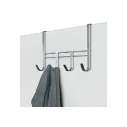 BURI Handtuchhalter Metall Türgarderobe mit 4 Haken Garderobenleiste Kleiderhaken Türhaken