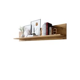 Newroom Wandboard Melami, Fischgräte Eiche Optik Wandregal Weiß Modern Elegant Bücherregal