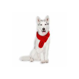 Monkimau Hunde-Halsband Hundeschal für große Hunde warm loop in rot