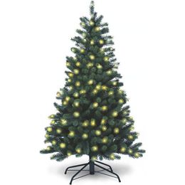 SCHAUMEX Künstlicher Weihnachtsbaum Künstlicher Spritzguss Weihnachtsbaum mit LED Beleuchtung