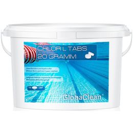 GlobaClean Chlortabletten 3 kg Pool Chlor L Tabs 20g