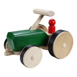 nic Spielzeug-Traktor Creamobil Trak Holz-Traktor grün