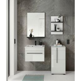 Stylefy Badezimmer-Set Sambir VI Weiß Matt Weiß Hochglanz