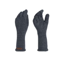 Knit Factory Strickhandschuhe Lana Handschuhe One Size Glatt Anthrazit Handschuhe Handstulpen Handschuhe ihne Finger