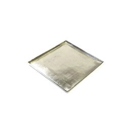 colmore Dekotablett Tablett Untersetzer Schale Flach Silber Metall Quadratisch 30 cm