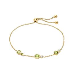 Christ Goldarmband Christ Damen-Armband 375er Gelbgold 2 Peridot