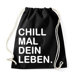 Youth Designz Turnbeutel "Chill Mal Dein Leben" Baumwoll Tasche Turnbeutel