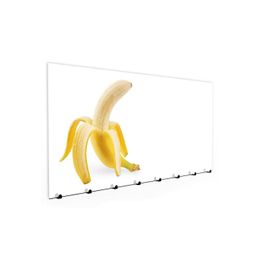 Primedeco Garderobenpaneel Magnetwand und Memoboard aus Glas Banane geschält
