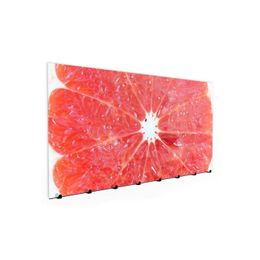Primedeco Garderobenpaneel Magnetwand und Memoboard aus Glas Saftige Grapefruit