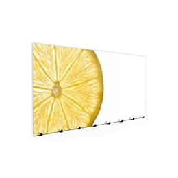 Primedeco Garderobenpaneel Magnetwand und Memoboard aus Glas Zitronenscheibe