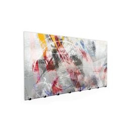 Primedeco Garderobenpaneel Magnetwand und Memoboard aus Glas Abstrakte Farben und Muster
