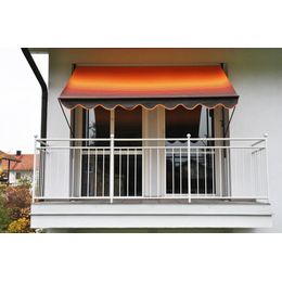 ANGERER Freizeitmöbel GmbH Klemmmarkise Angerer Klemmmarkise orange/braun 200 cm Markise Balkon Balkonmarkise