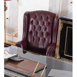 Casa Padrino Schreibtischstuhl Casa Padrino Luxus Barock Bürostuhl Bordeauxrot / Schwarz / Gold