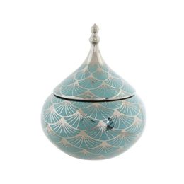 DKD Home Decor Dekovase Vase DKD Home Decor Porzellan türkis Orientalisch 18 x 18 x 22 cm