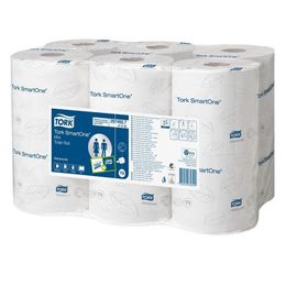 Tork Toilettenpapier 12 Rollen Toilettenpapier SmartOne® Mini 2-lagig