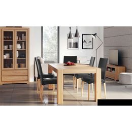 JVmoebel Esszimmer-Set, Esszimmer Essgruppe Garnitur Tisch + 6 Lehnstühle Massive Holz
