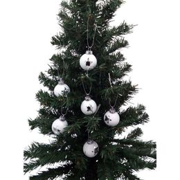 BURI Weihnachtsbaumkugel Glas-Weihnachtsbaumkugeln 6er-Set Christbaumkugeln Weihnachtsschmuck
