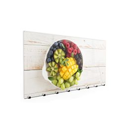 Primedeco Garderobenpaneel Magnetwand und Memoboard aus Glas Früchte in Schüssel