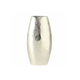 Meinposten Dekovase Vase silber Metall rund oder oval Deko Metallvase Tischdeko Aluminium massiv (1 St)