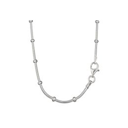 NKlaus Silberkette Collier 65cm Schlangenkette rund mit Kugeln 925 St (1 Stück)