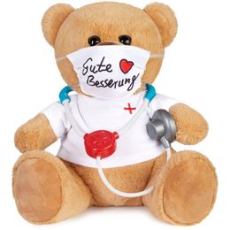 BRUBAKER Kuscheltier Teddy mit Mundschutz und Stethoskop