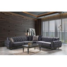 JVmoebel Ecksofa Modernes Sofa L-förmiges Textilsofa Wohnzimmerset Design