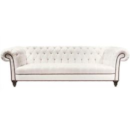 JVmoebel Chesterfield-Sofa Weißer Chesterfield 3-Sitzer Luxus Couch Modernes Sofa Stilvoll Neu