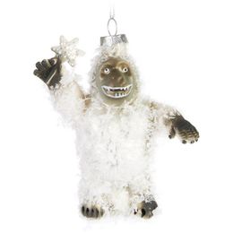 BRUBAKER Weihnachtsbaumkugel Yeti Weihnachtskugel aus Glas