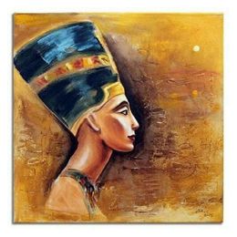 JVmoebel Ölbild Ägypten Nefertiti Büste Kopf Ölbild Gemälde Leinwand Bilder Sofort