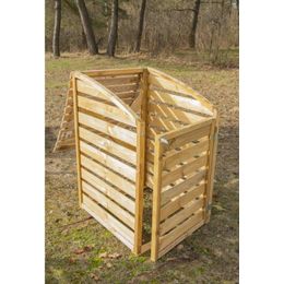 bv-vertrieb Mülltonnenbox Holzgehäuse Abfallbehälter Garten- Hausmülltonnen