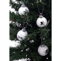 BURI Weihnachtsbaumkugel Glas-Weihnachtsbaumkugeln 4er-Set Christbaumkugeln Weihnachtsschmuck