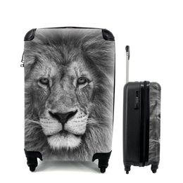 MuchoWow Handgepäckkoffer Persischer Löwe auf schwarzem Hintergrund