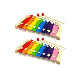 HAC24 Spielzeug-Musikinstrument Kinder Glockenspiel Xylophon Musikinstrument Metallophon