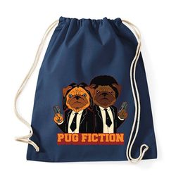 Youth Designz Turnbeutel Pug Fiction Baumwoll Tasche