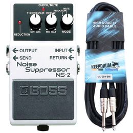 BOSS BY ROLAND E-Gitarre Boss NS-2 Noise Suppressor mit Gitarren-Kabel