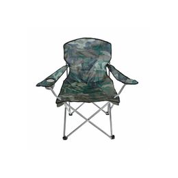 Mojawo Klappstuhl Comfort Anglersessel Campingstuhl mit Getränkehalter und Tasche Camouflage
