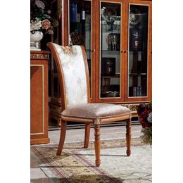 JVmoebel Stuhl, Esszimmer E62 Stuhl 1 Sitzer Sessel Holz Luxus Klasse Barock Rokoko